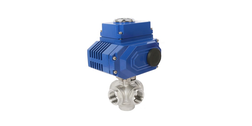 YOULI NPT BSP PN16 Stainless Steel 304 316 On-off Motorized DC24V AC220V 4-20ma Electric 5 Way ...